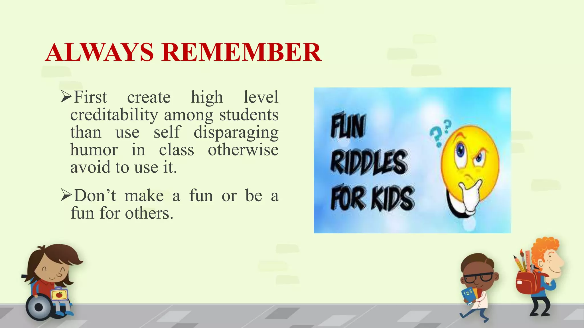 Use of humor in teaching | PPTX