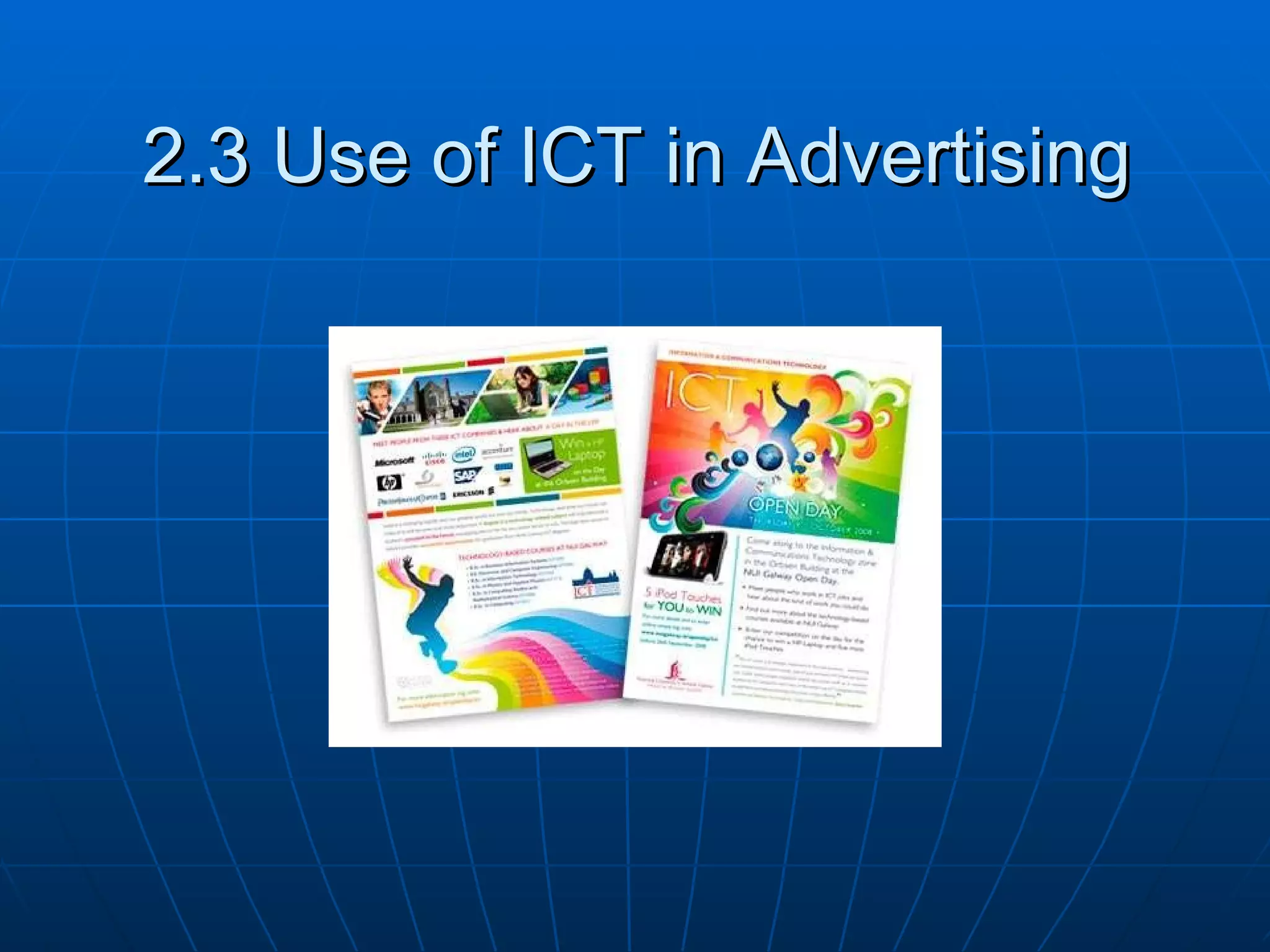 Use of ict in advertising | PPT