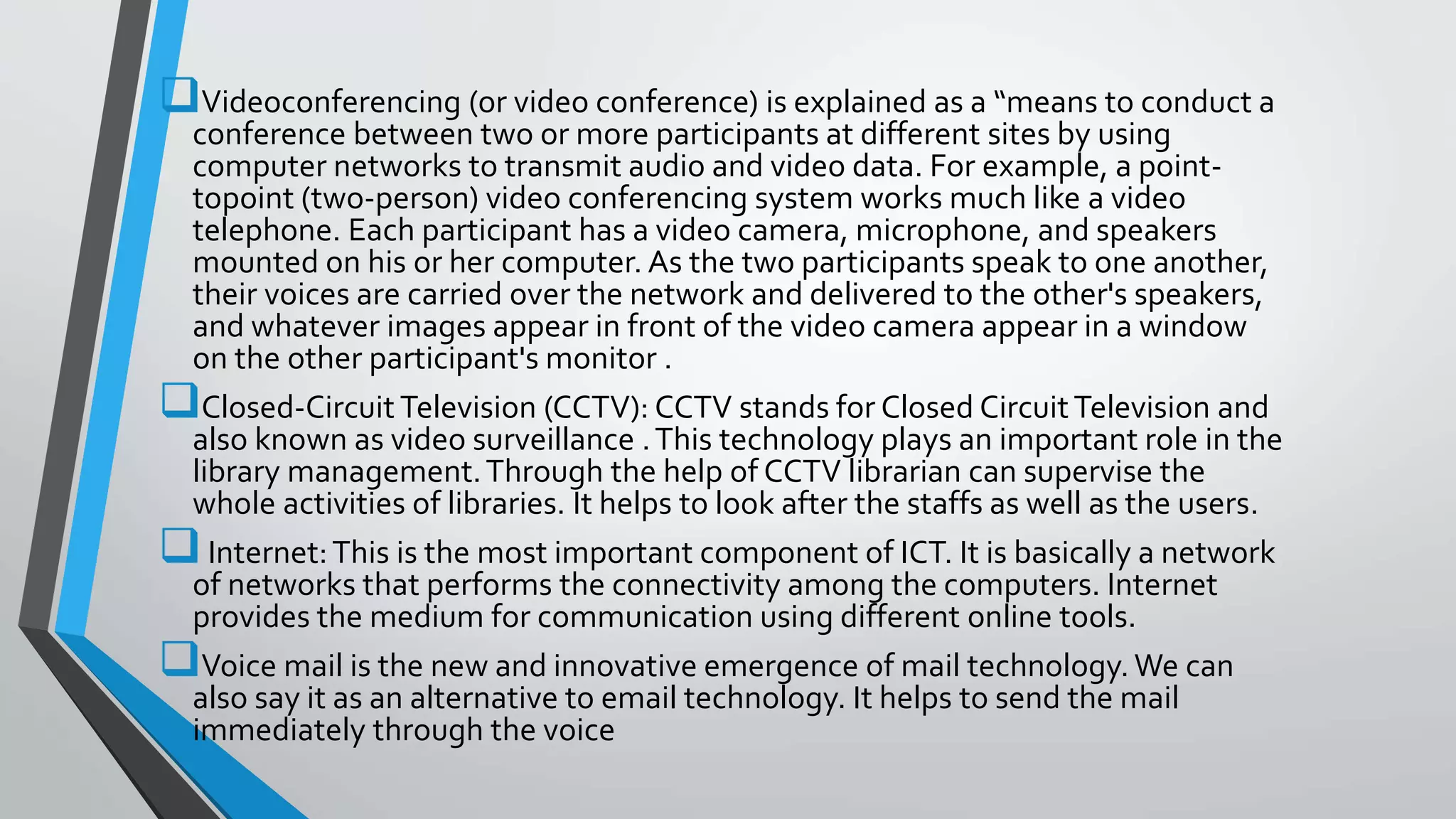 Use of ict in a library | PPTX