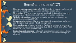 Use of ICT in an inclusive school | PPTX