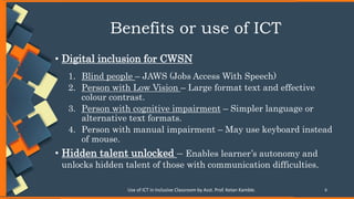 Use of ICT in an inclusive school | PPTX