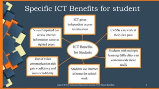 Use of ICT in an inclusive school | PPTX