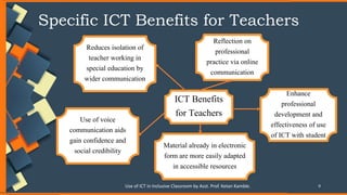 Use of ICT in an inclusive school | PPTX