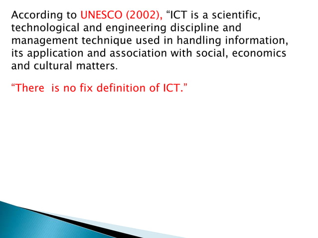 Use of ICT including Internet in present | PPT