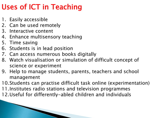 Use of ICT including Internet in present | PPT