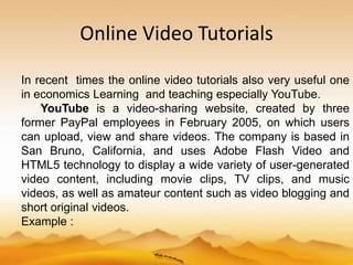 Use of ict in economics | PPTX