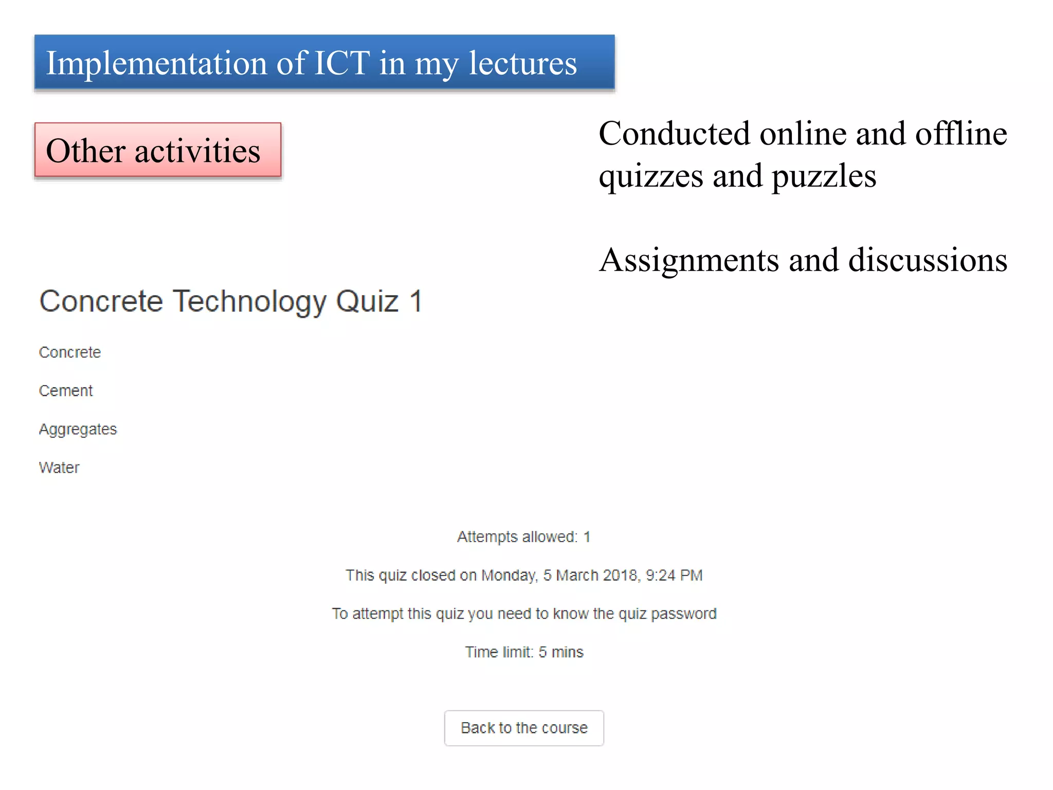 Use of ICT in teaching learning process -slide share | PPTX