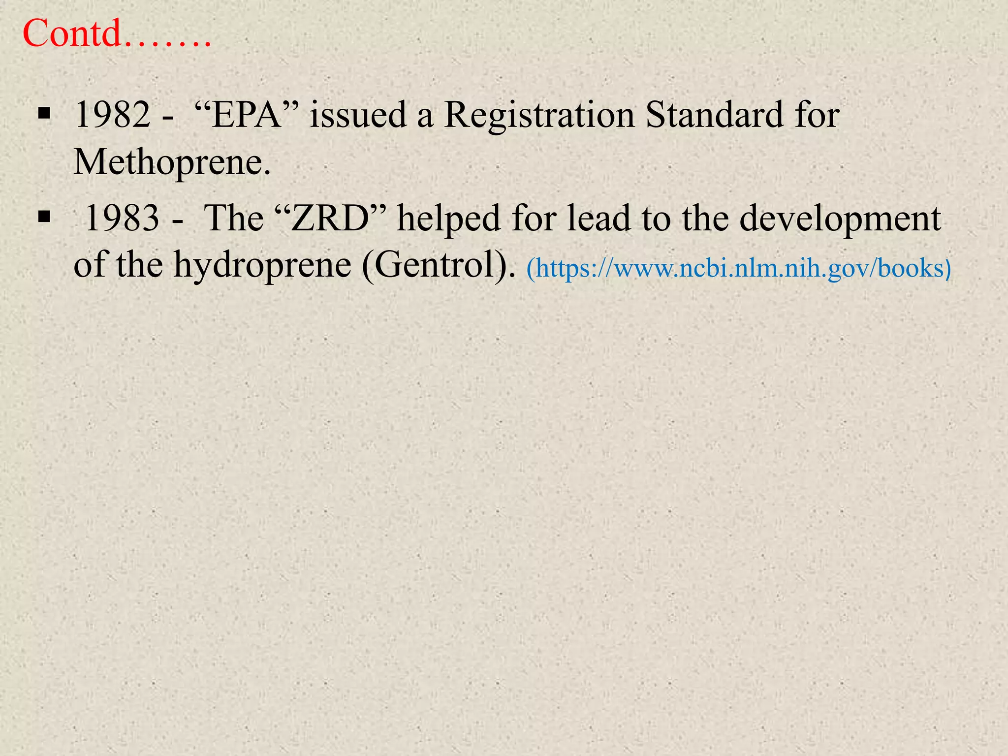 Use of IGRs in Pests Management | PPTX