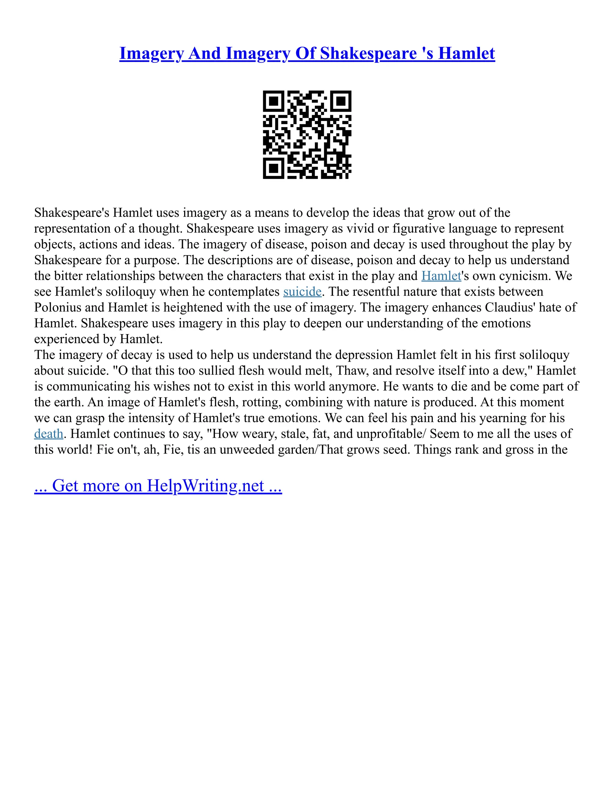 Use Of Imagery | PDF