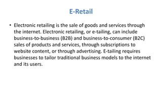 Use of information technology in retail | PPTX