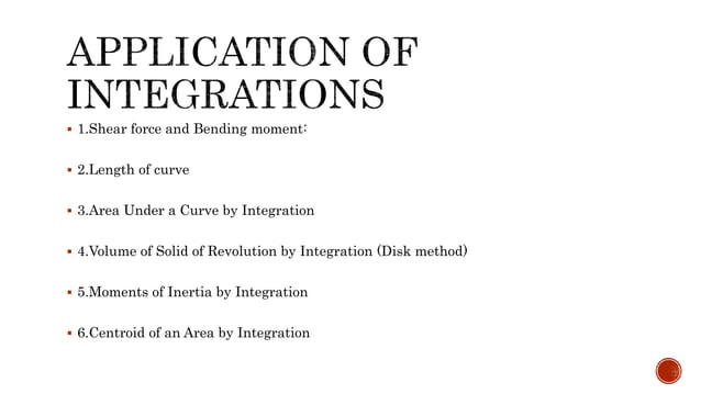 Use of integral calculus in engineering | PPTX