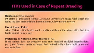 Use of ITK in animal husbandry practices in India | PPTX