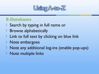 How to Use Library Services and Resources Effectively | PPT