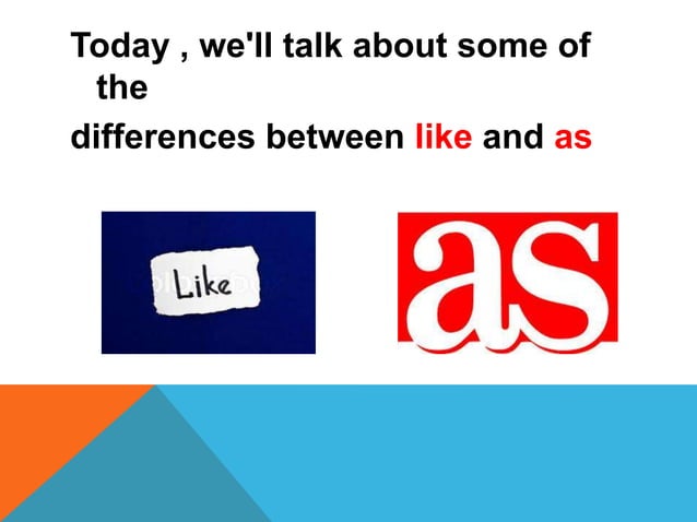 Use of like and as | PPTX