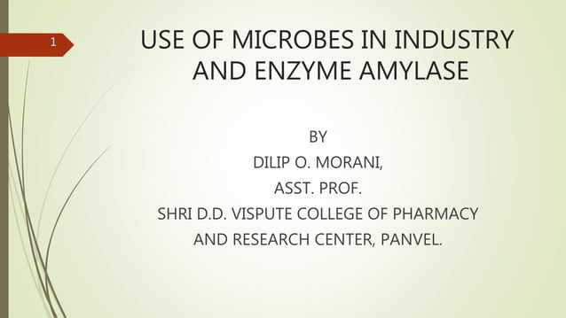 Use of microbes & enzyme amylase | PPTX | Chemistry | Science