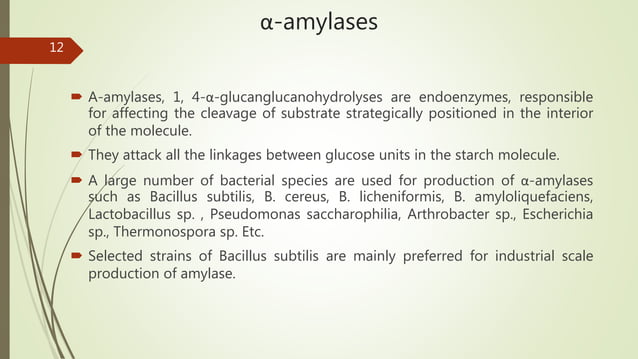 Use of microbes & enzyme amylase | PPTX | Chemistry | Science
