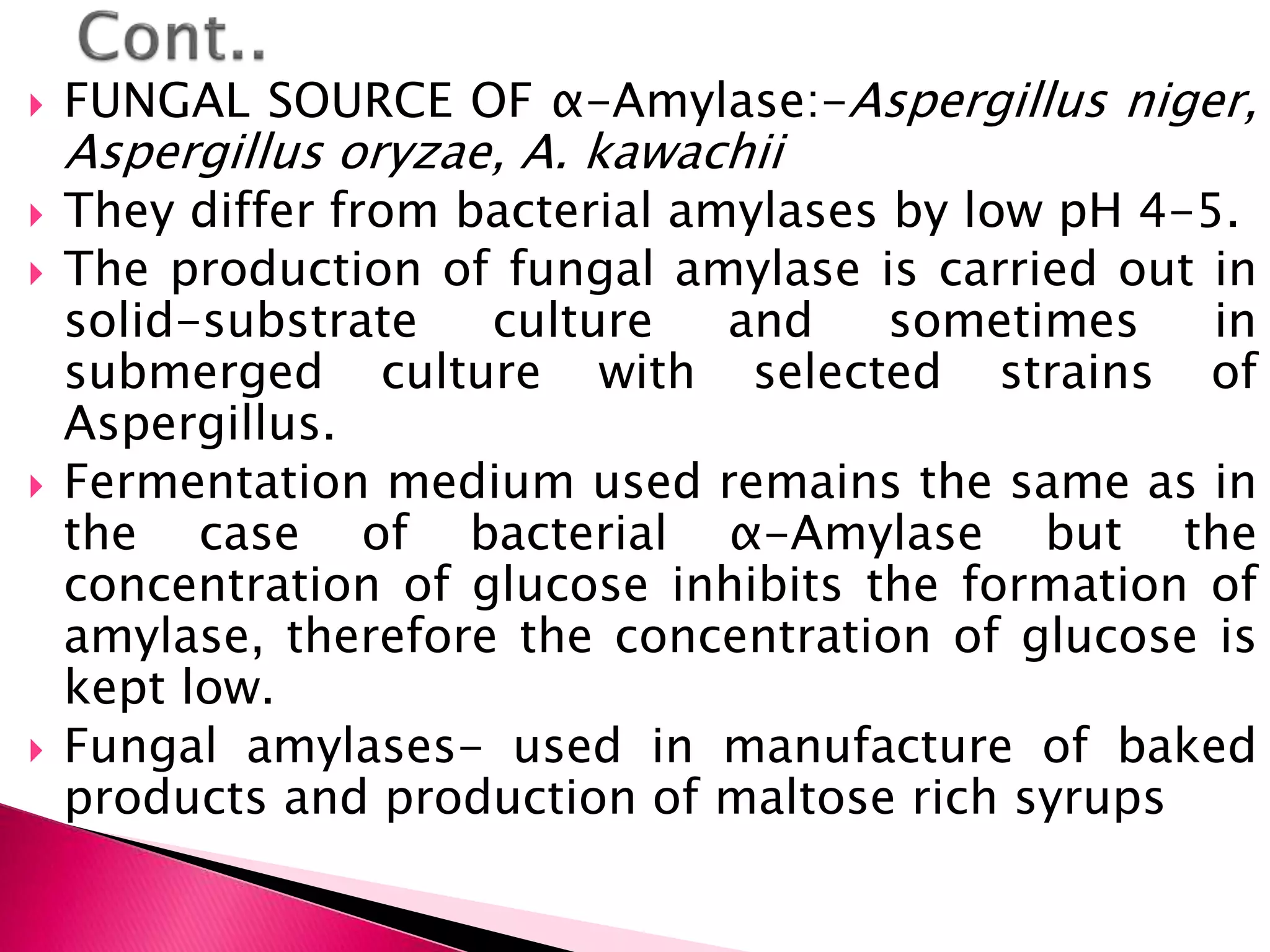 Use of microbes in industry. Production of enzymes-General ...