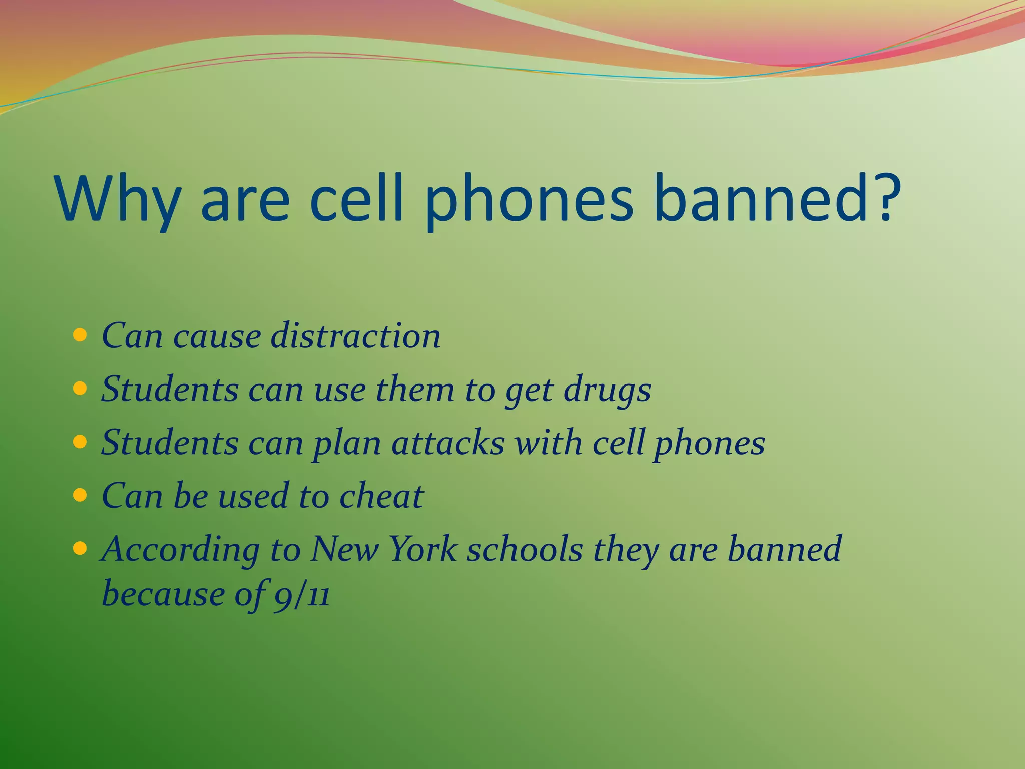 USE OF MOBILE PHONE IN SCHOOLS/COLLEGES | PPTX | Phone Services | Home Utilities