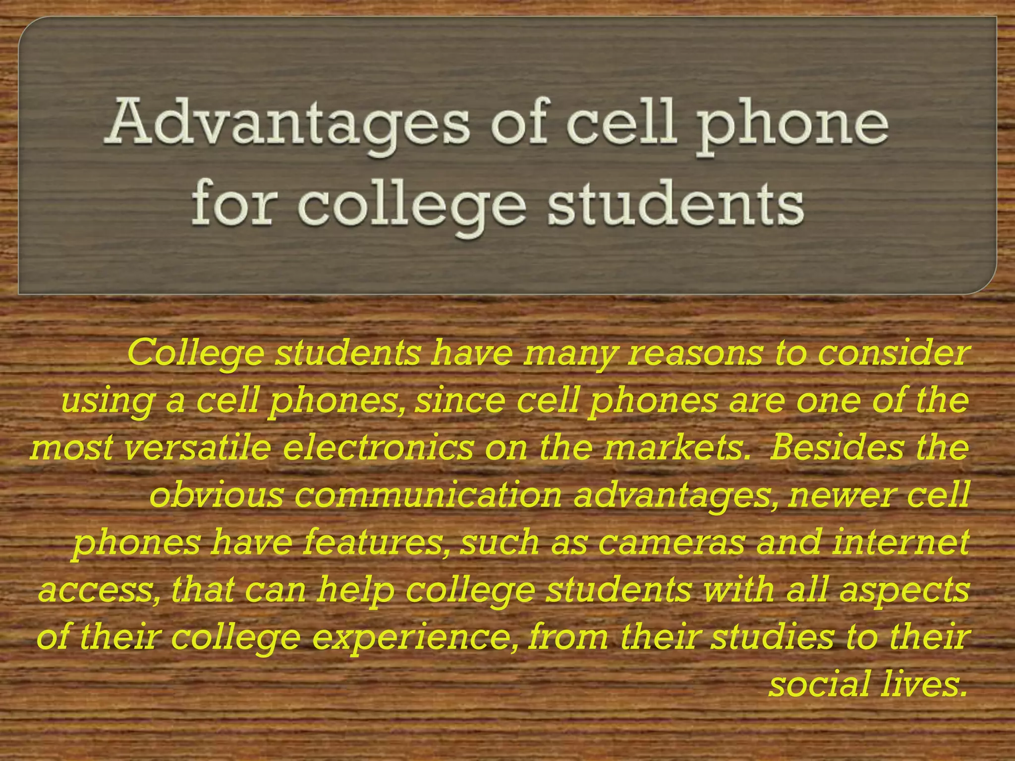 USE OF MOBILE PHONE IN SCHOOLS/COLLEGES | PPTX | Phone Services | Home Utilities