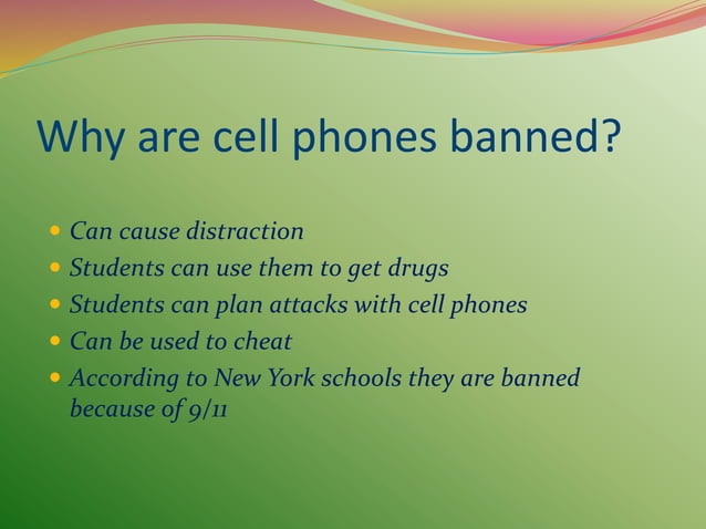 USE OF MOBILE PHONE IN SCHOOLS/COLLEGES | PPTX | Phone Services | Home ...