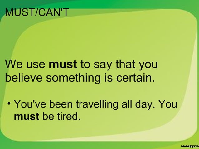 Use of modals for possibility / probability | PPT