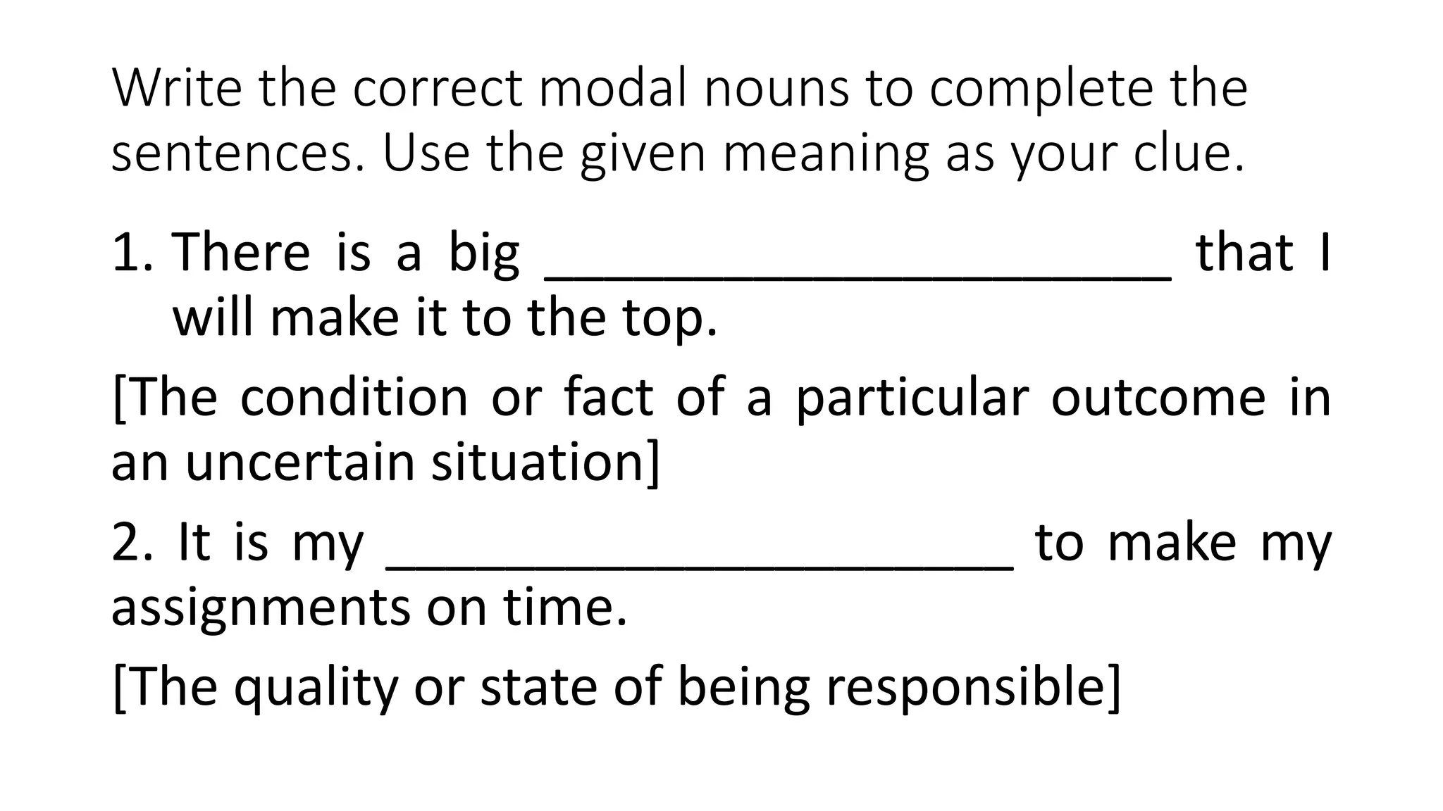 Use of Modal Verbs, Nouns, and.pptx | Medical Health
