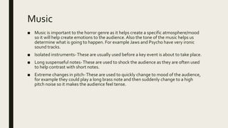 Use of music and sound in horror | PPT