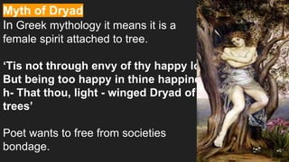 Use of Myth in Ode to a Nightingale | PPTX