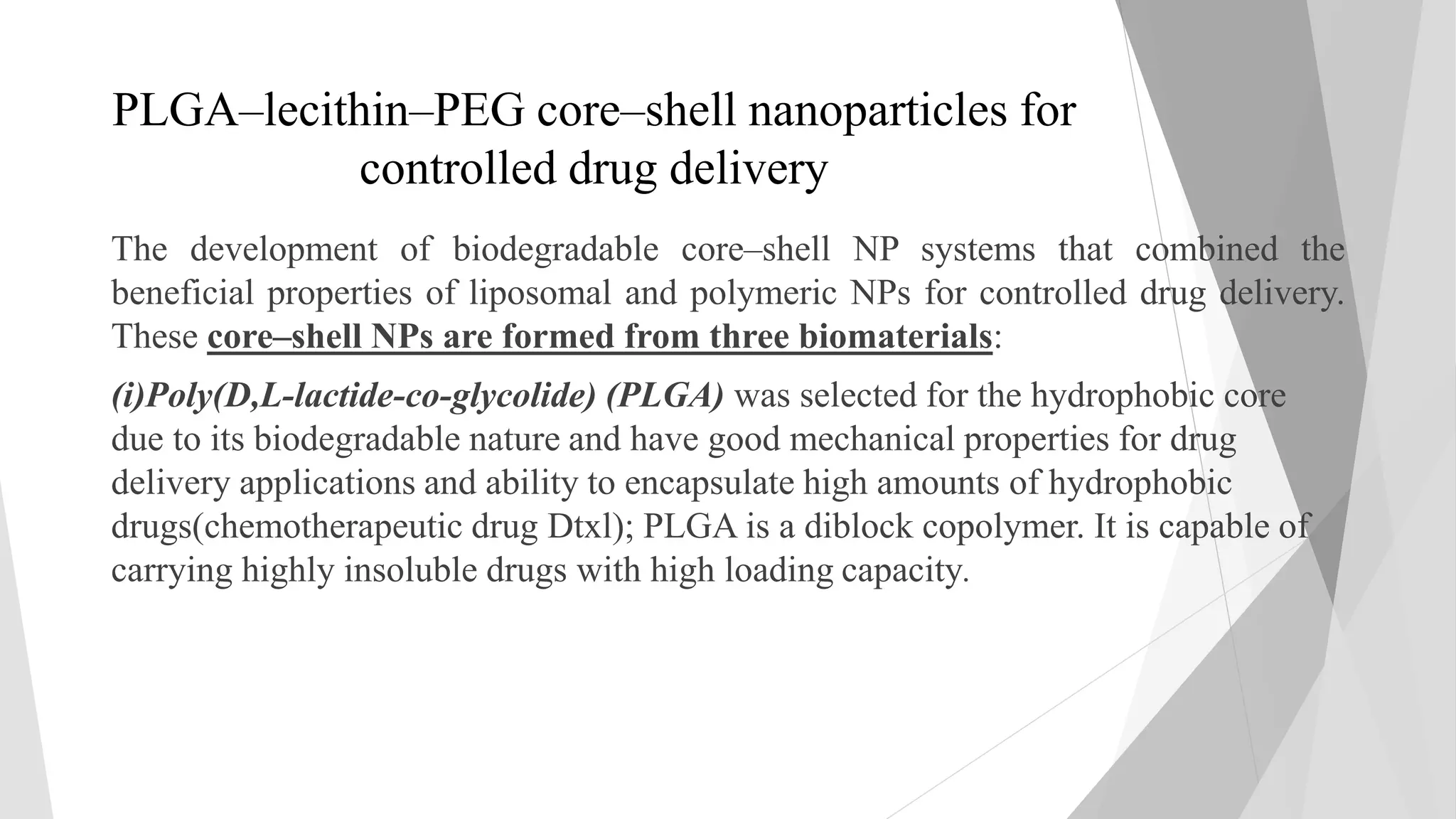Use of nanoparticles in drug delivery | PPTX