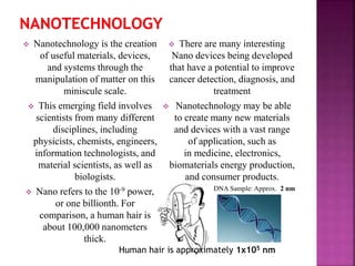 Use of Nanotechnology in Diagnosis and Treatment of Cancer | PPTX