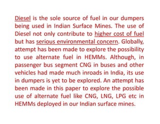 Use of natural gas as fuel in mines | PDF