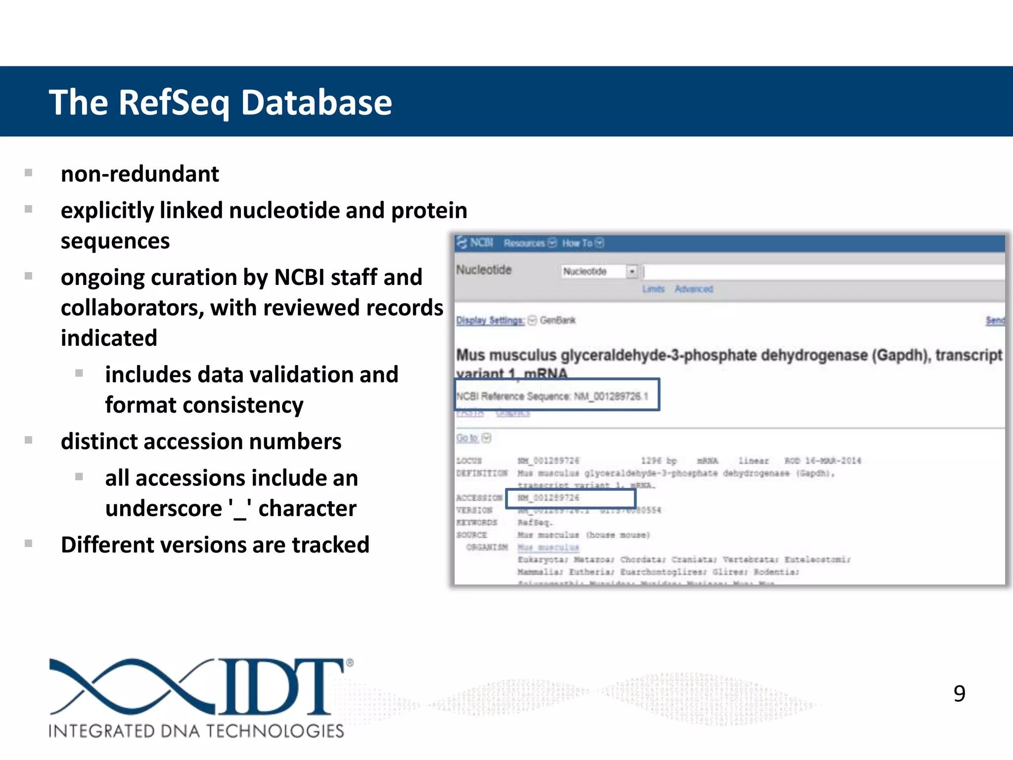 Use of NCBI Databases in qPCR Assay Design | PPTX | Databases | Computer Software and Applications