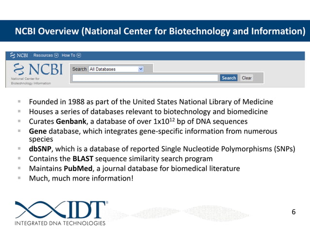 Use of NCBI Databases in qPCR Assay Design | PPTX | Databases | Computer Software and Applications