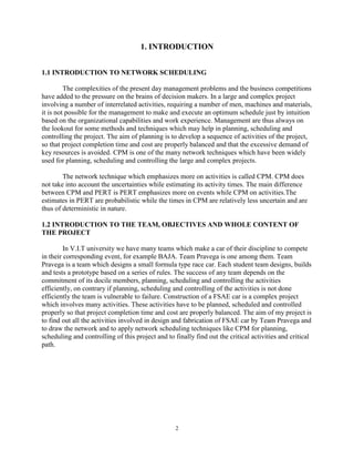 Use of network scheduling technique | PDF