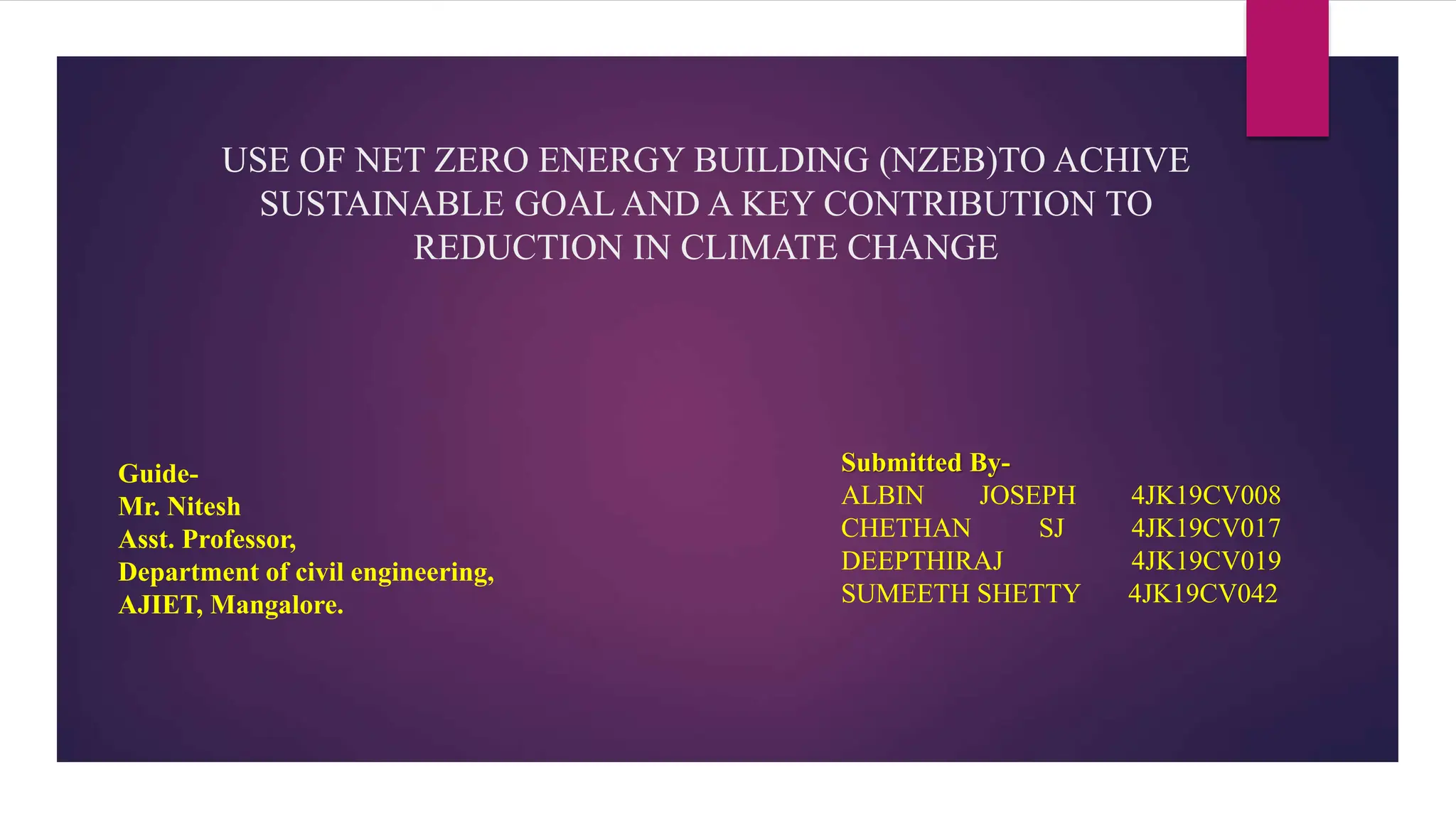 USE OF NET ZERO ENERGY BUILDING (NZEB.pptx