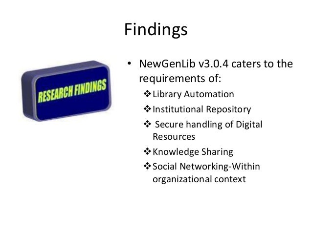 Use of "NewGenLib" Open Source Software for Library Automation, Digit…