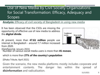 Use of new media by civil society organizations for social ...