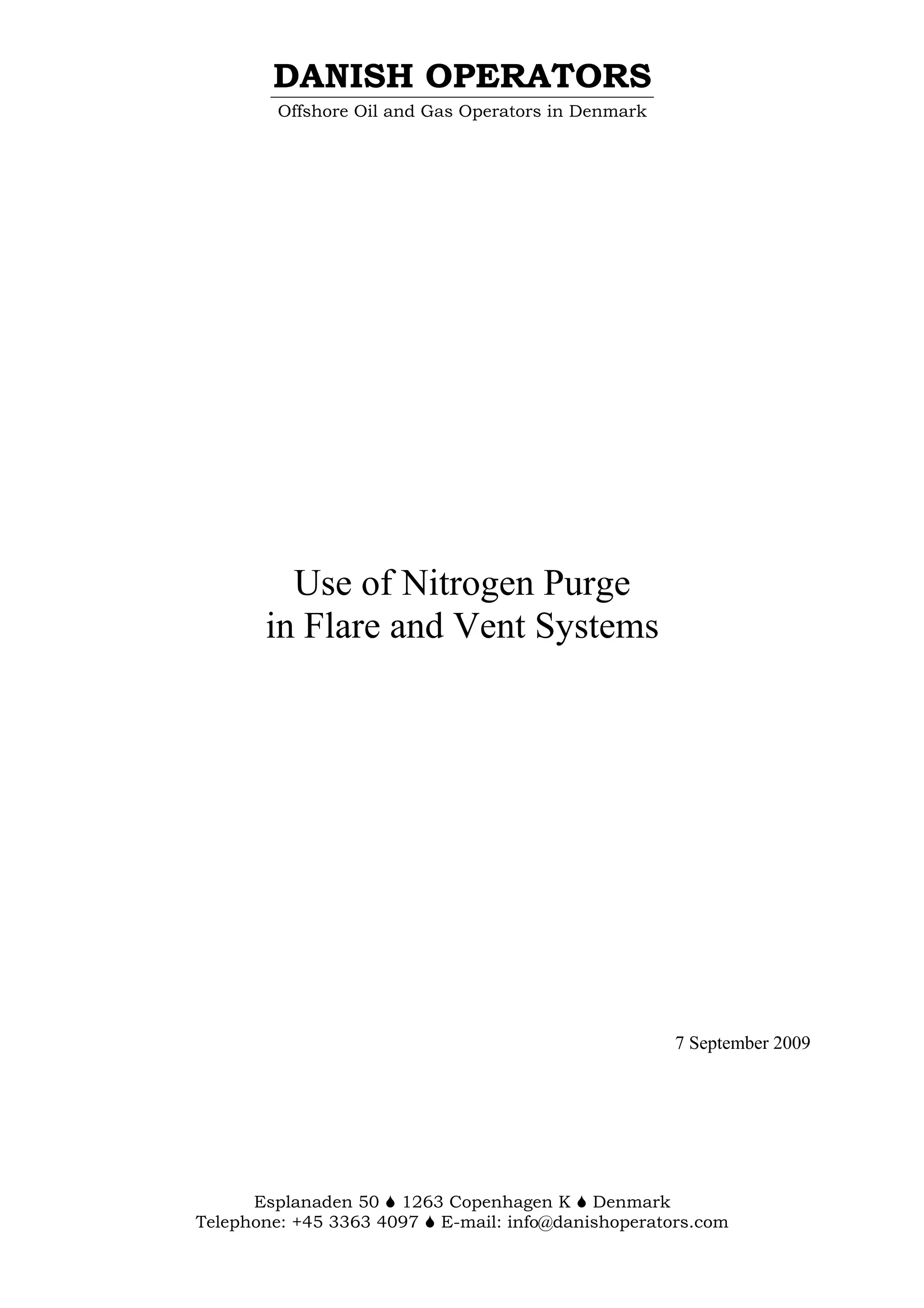 Use of nitrogen purge in flare and vent systems | PDF