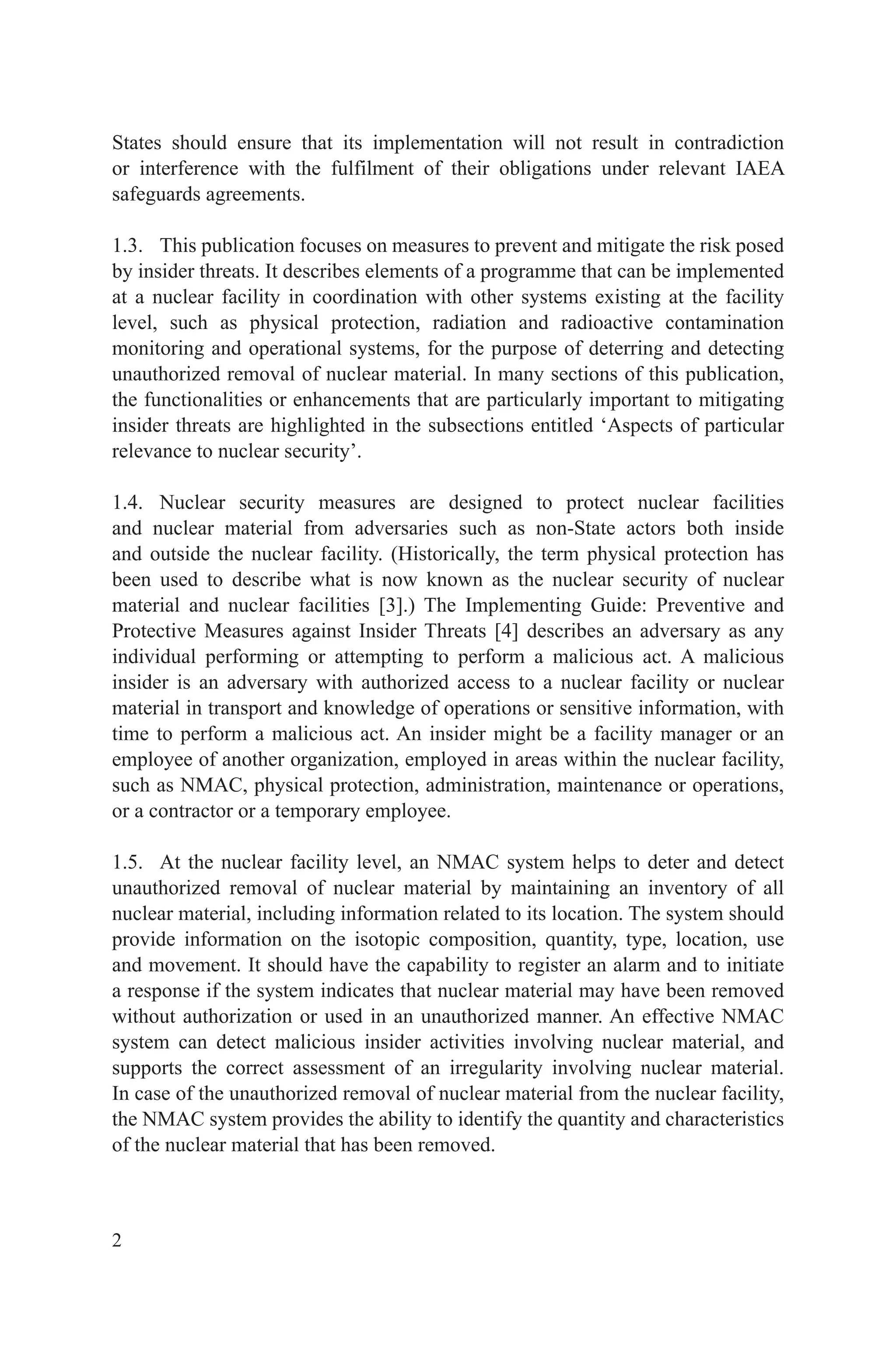 Use of Nuclear Material Accounting and Control for Nuclear Security ...