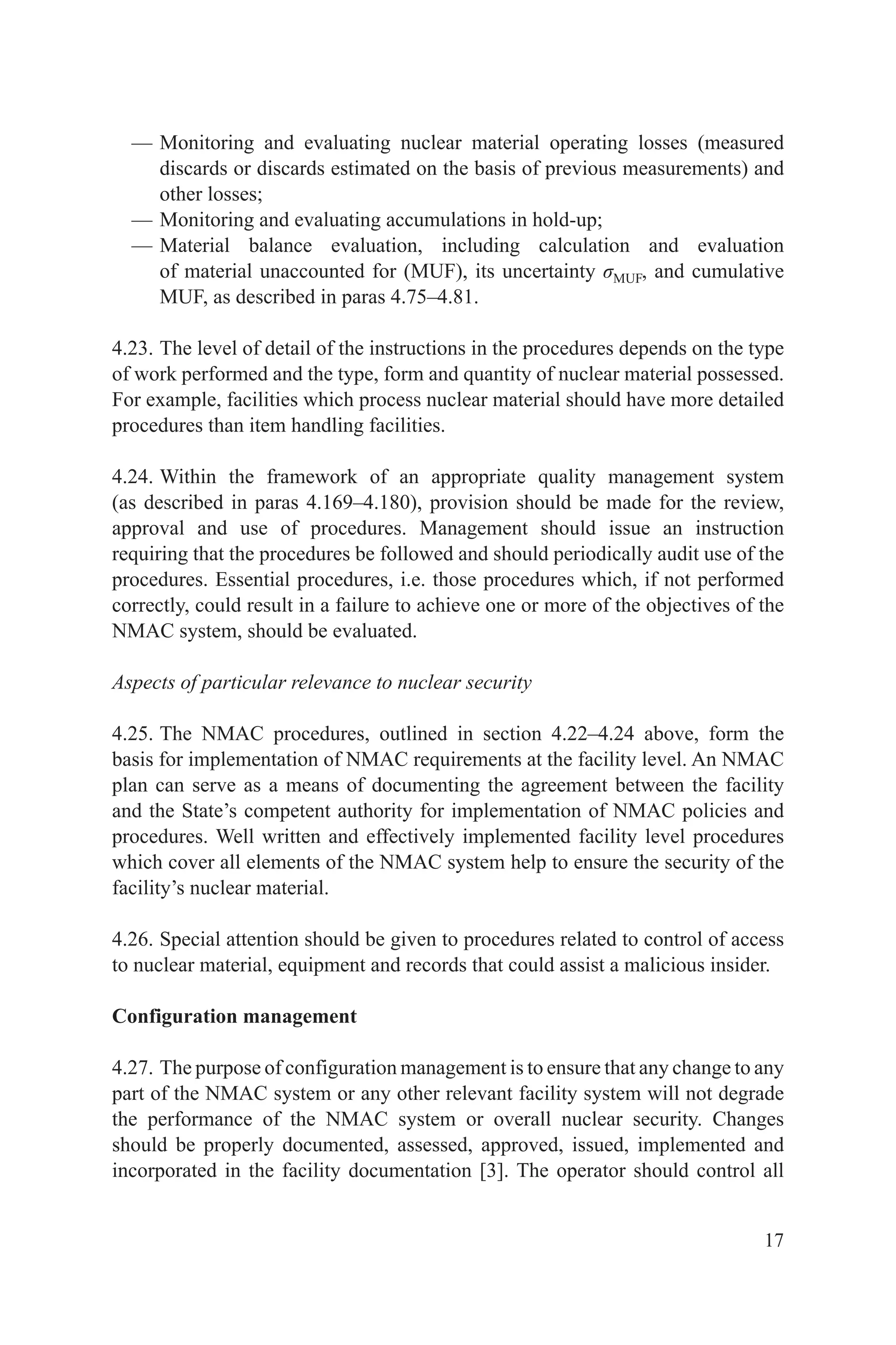 Use of Nuclear Material Accounting and Control for Nuclear Security ...