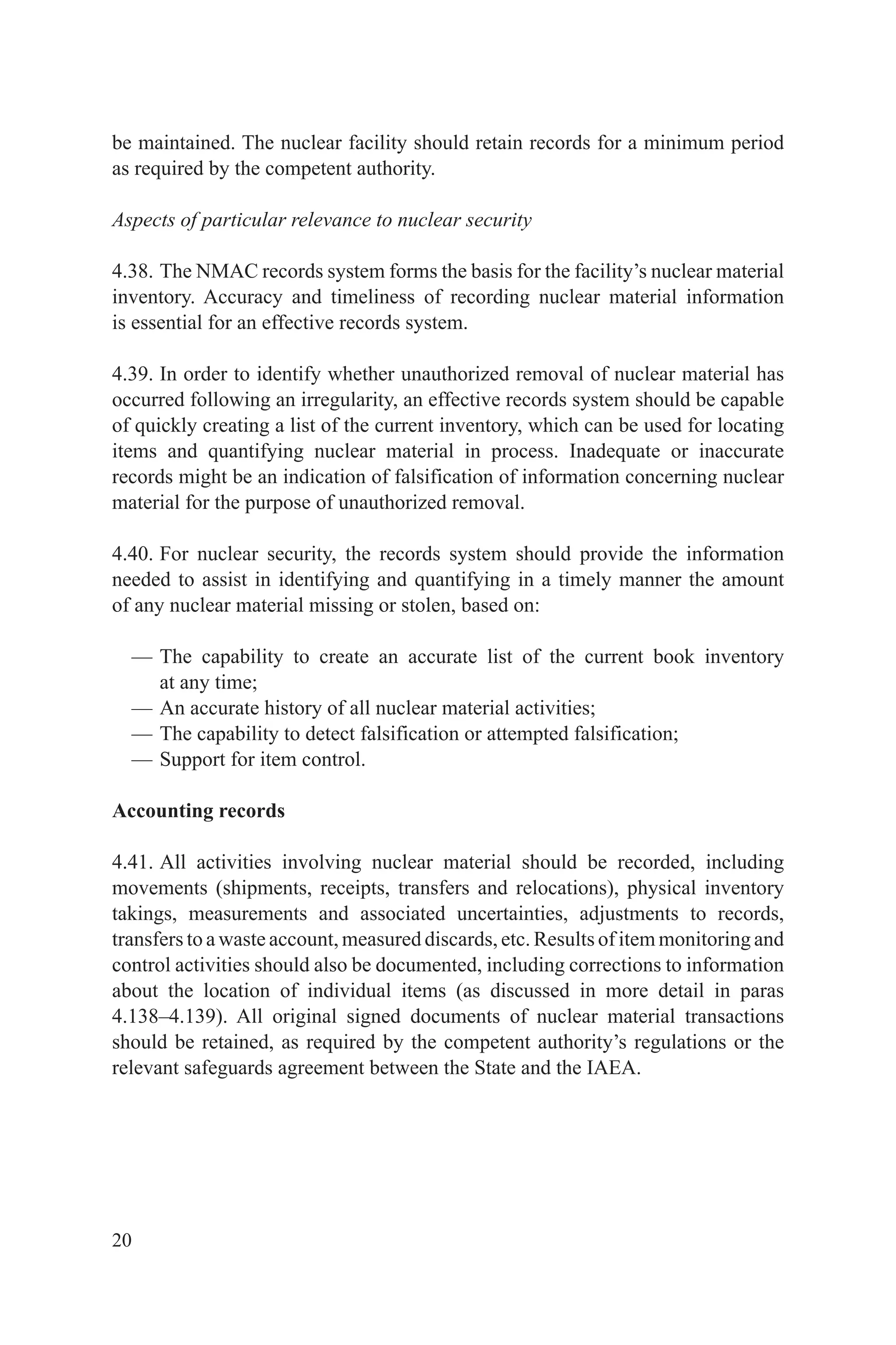 Use of Nuclear Material Accounting and Control for Nuclear Security ...