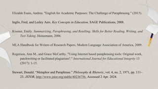 Use of paraphracing in Research Writing.pptx