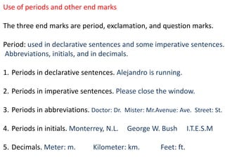Use of periods and commas | PPTX