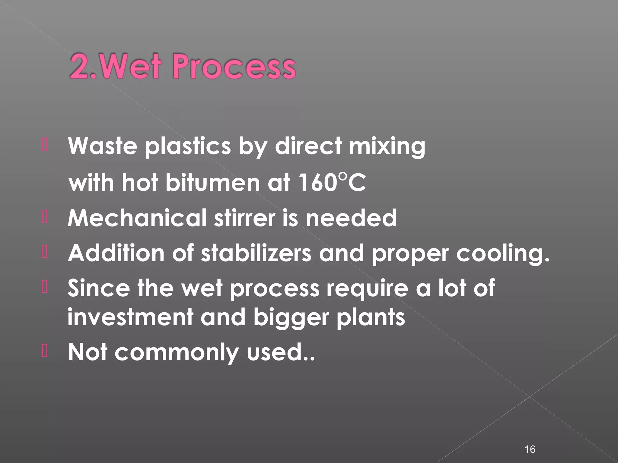 Use of plastic waste in road construction | PPT