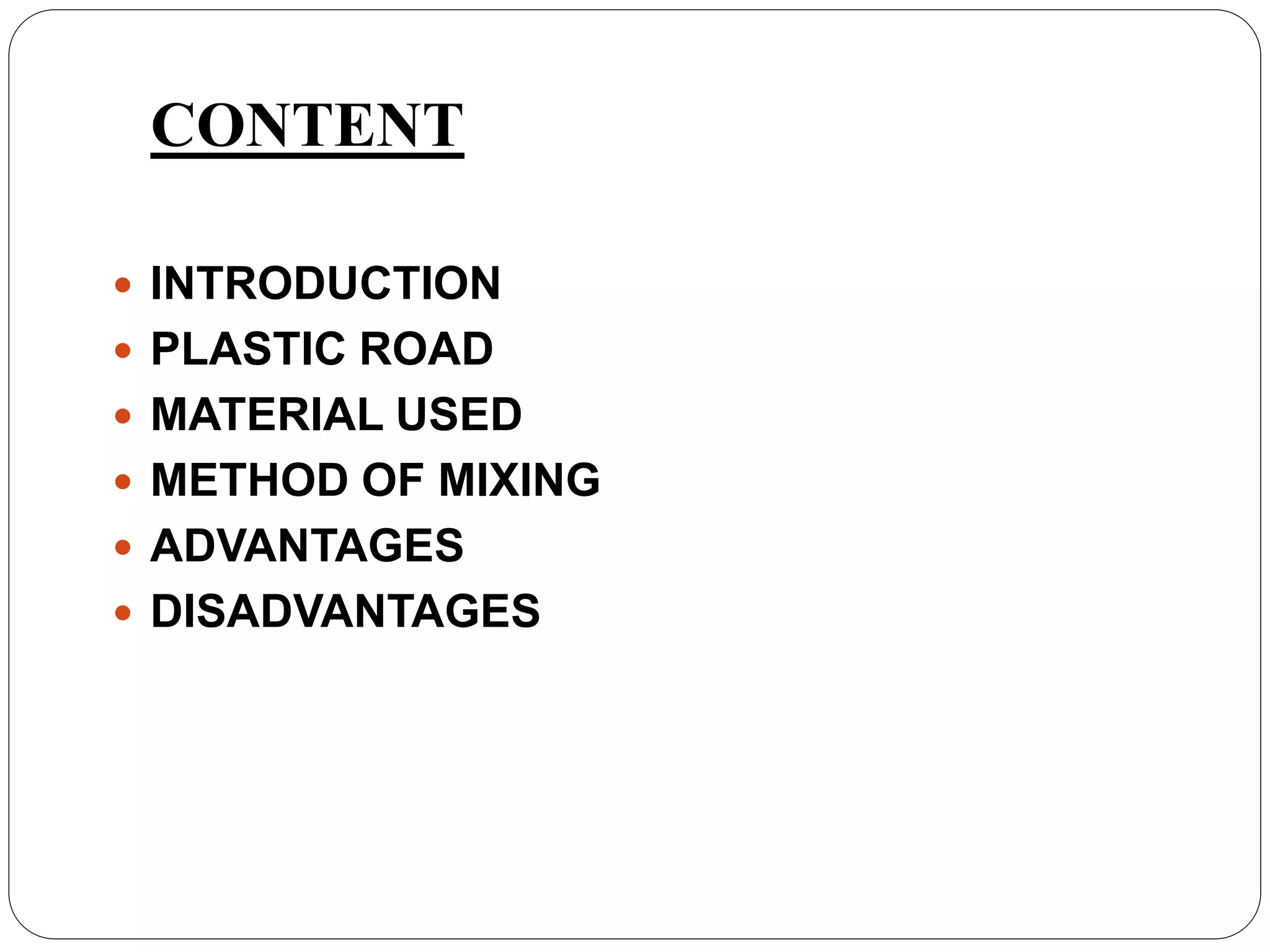 Use of plastic waste in road construction. | PPTX