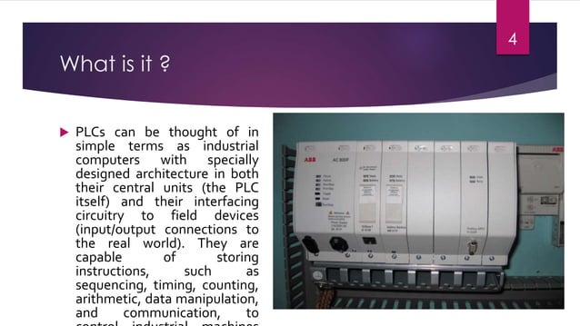 Use of plc in industrial automation | PPTX