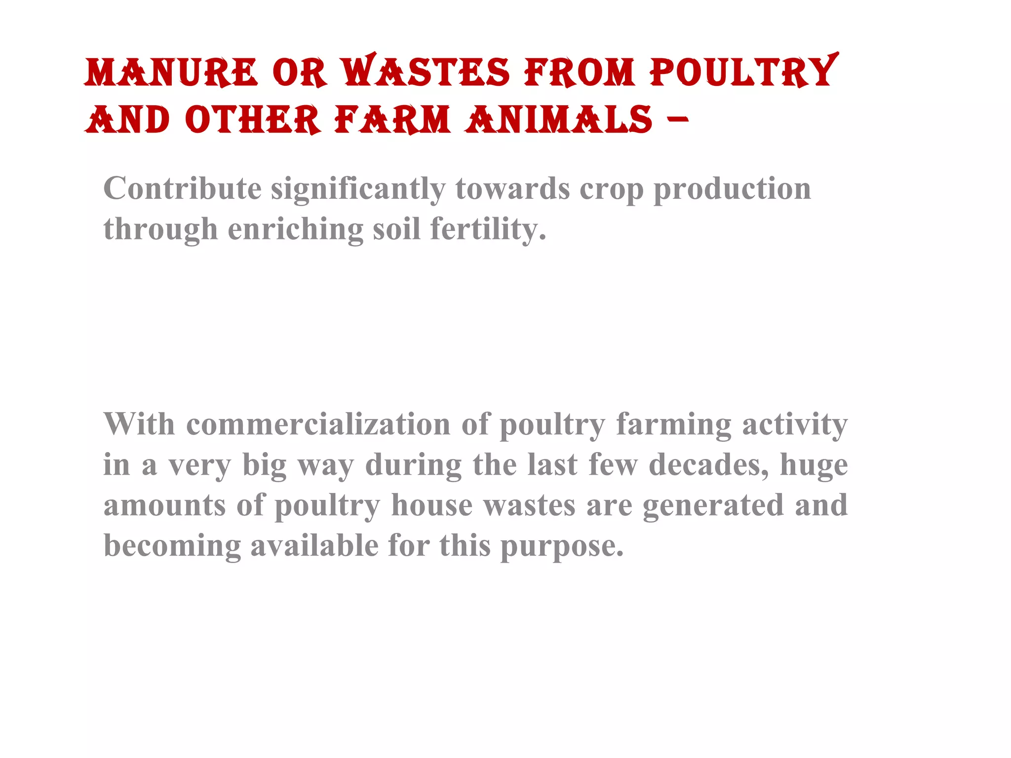 Use of poultry_house_waste_as_livestock__feed__and_fertilizer | PPT