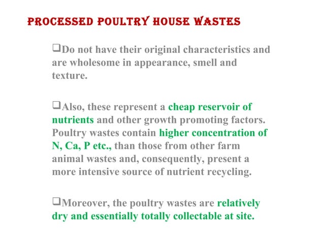 Use of poultry_house_waste_as_livestock__feed__and_fertilizer | PPT