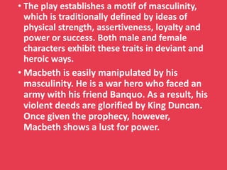 Use of power by male characters macbeth | PPT