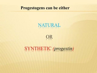 Use of progesterone in obstetrics & gynaecology namkha presents | PPT
